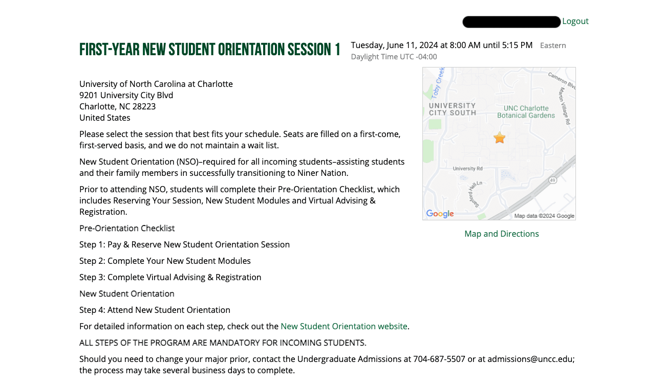How to Reserve Your In-Person Session - New Student Orientation